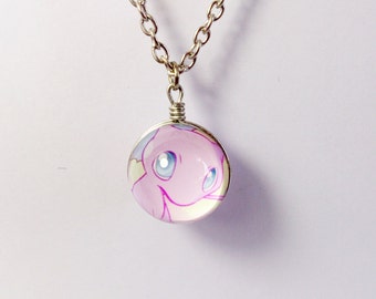 Mew Glass Ball Necklace, Pokemon Accessories, Pokemon Necklaces ...