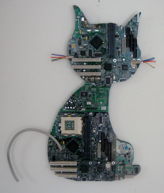 Items similar to Cat Circuit Board Wall Hanging on Etsy