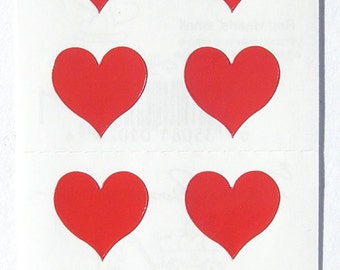 Red heart stickers | Etsy