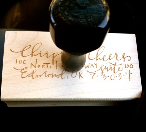 Items similar to Custom Calligraphy Address Stamp on Etsy