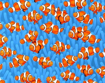 Tropical fish fabric | Etsy