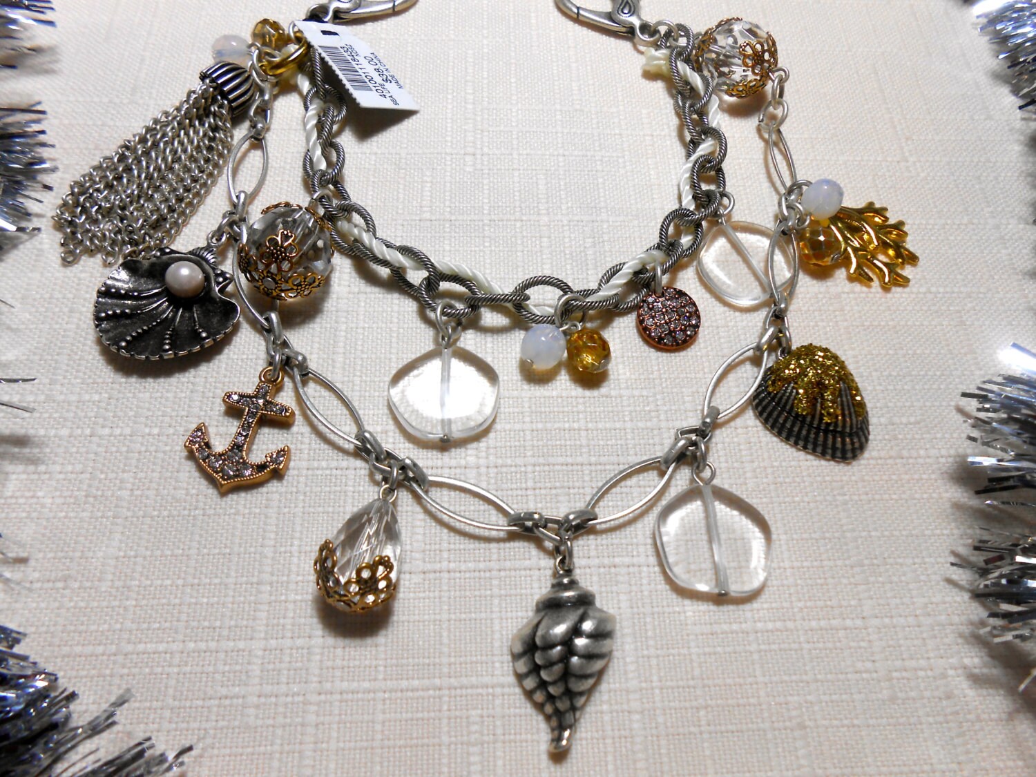 Retired Chicos jean clip purse charm “Sealife” ocean and sea life charms