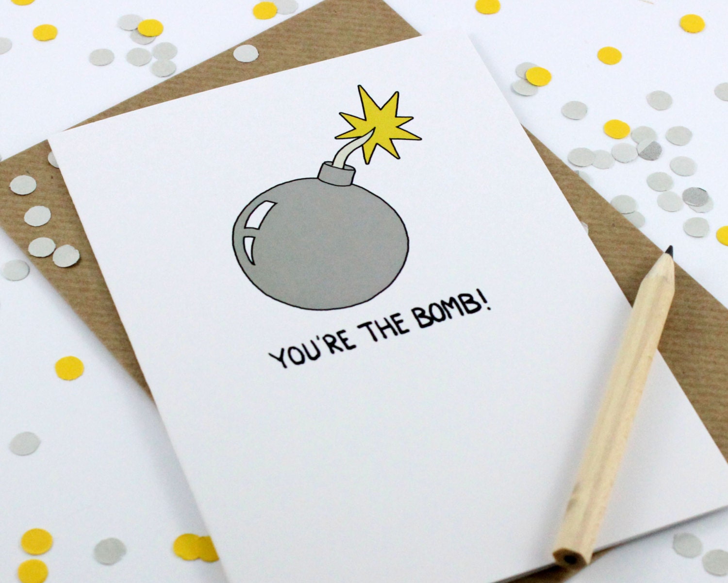 You're The Bomb Thank You Card by PostLoveDesigns on Etsy