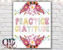 Popular items for gratitude print on Etsy