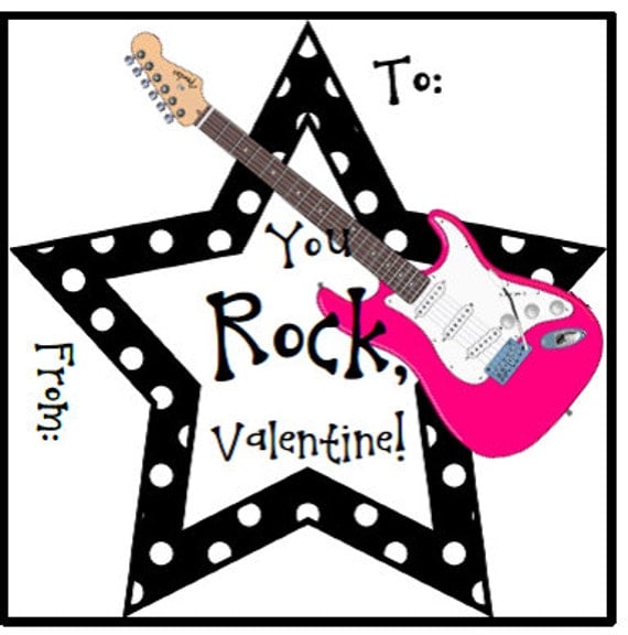 Rock Star Valentine's Day Cards