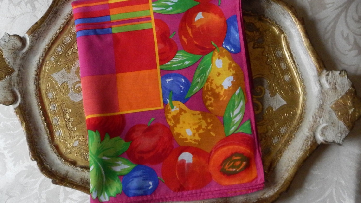 Cheerful Vintage Fruit Motif Scarf! – Haute Juice