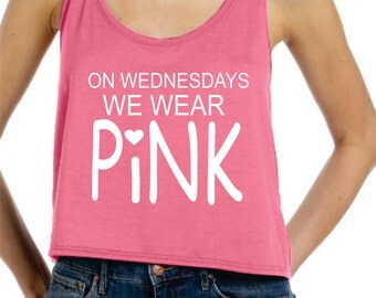 On Wednesday We Wear Pink.Womens Flowy Tank Top. Boxy Crop Top.Flowy ...