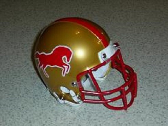 Items similar to Birmingham Stallions hand-crafted USFL mini football ...