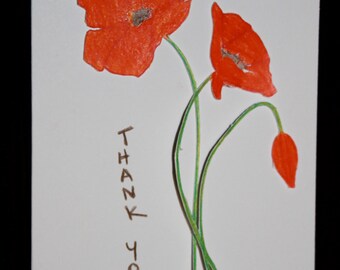 Popular items for poppy card on Etsy