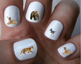 Wild Animal Nail Art Decals Nail Stickers