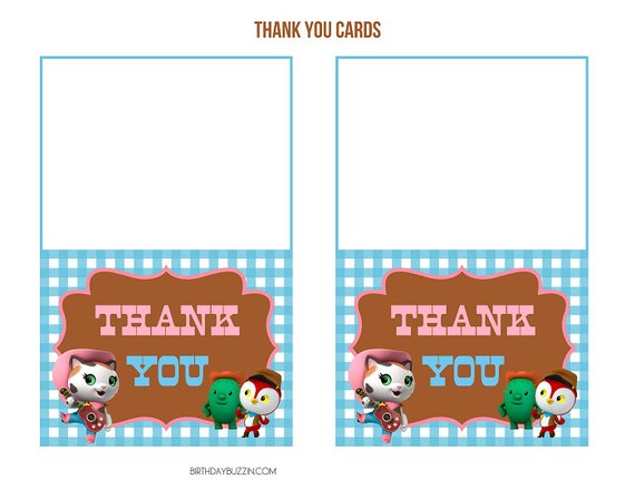 Sheriff Callie's Wild West Printable Thank You Cards