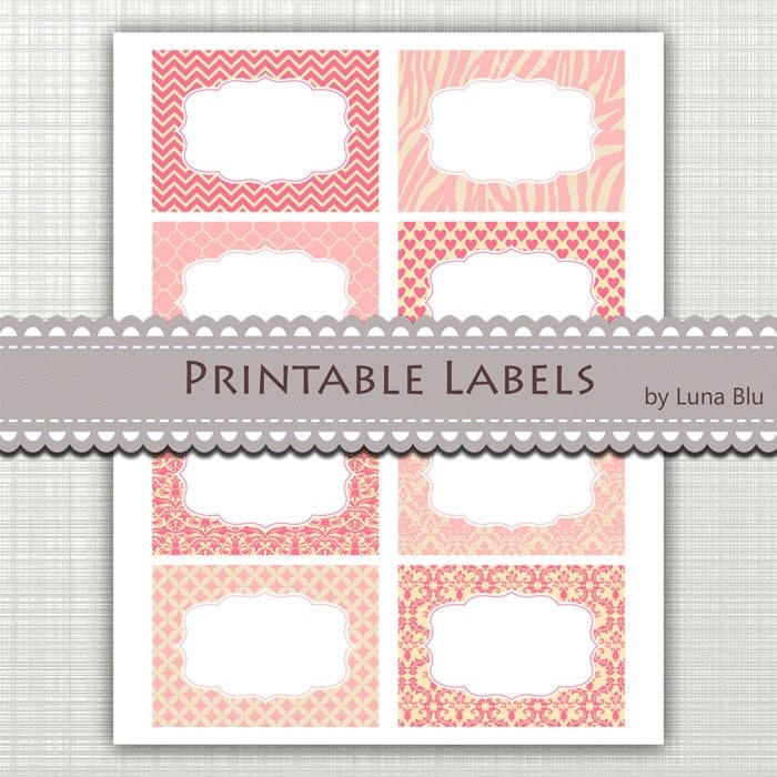 New Item added to my shop:Printable Labels: Vintage Pink digital labels ...