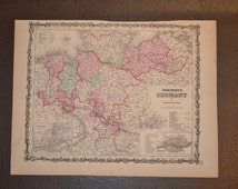 Popular items for vintage germany map on Etsy