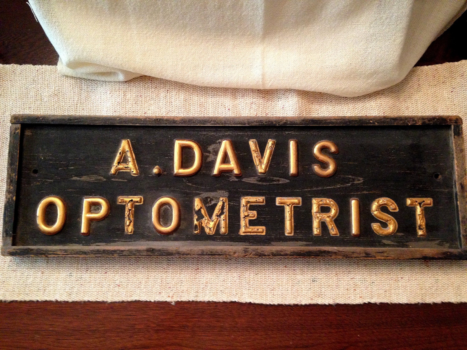 Antique Optometrist Sign by copperhorseantiques on Etsy