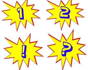 Superhero Clipart - Superhero Numbers