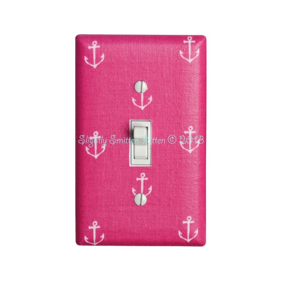 Anchor Light Switch Plate Cover / Nautical Kids Room / Baby