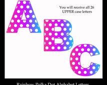 Popular items for rainbow letters on Etsy