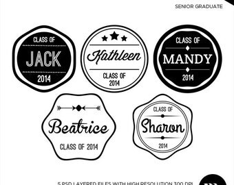 Senior Word Overlay Photoshop Template INSTANT DOWNLOAD