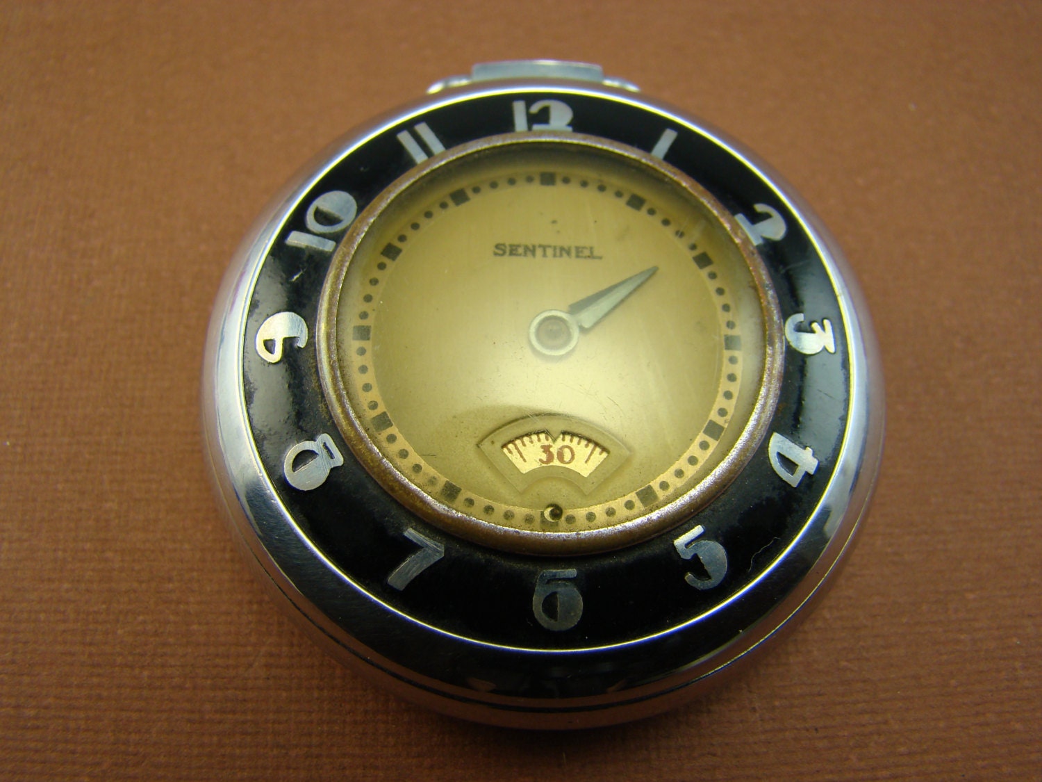 Vintage 1948 E. Ingraham Sentinel Autocrat Pocket Watch Art