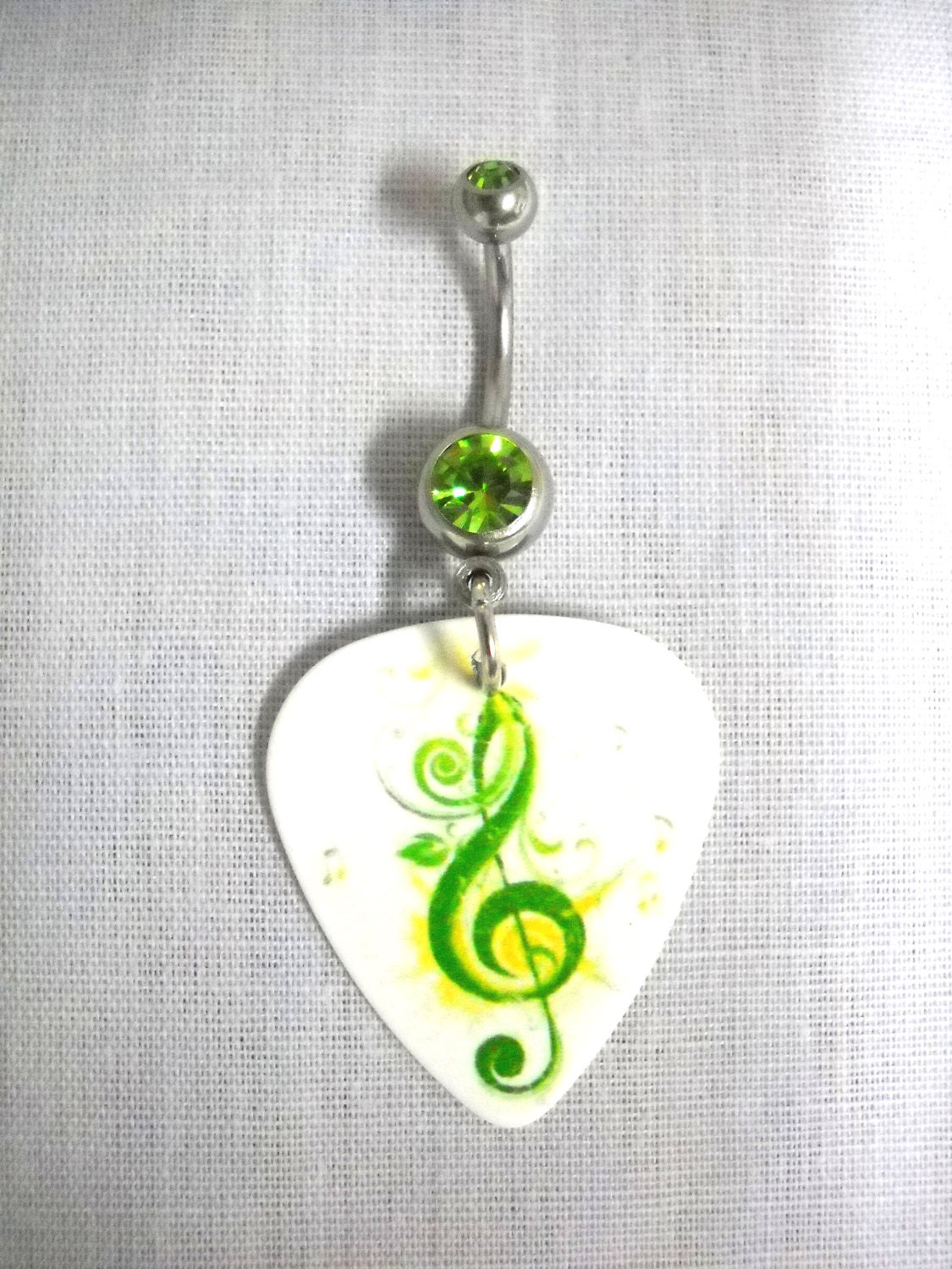 Fancy Green G Clef Musical Treble Clef Symbol Double Sided
