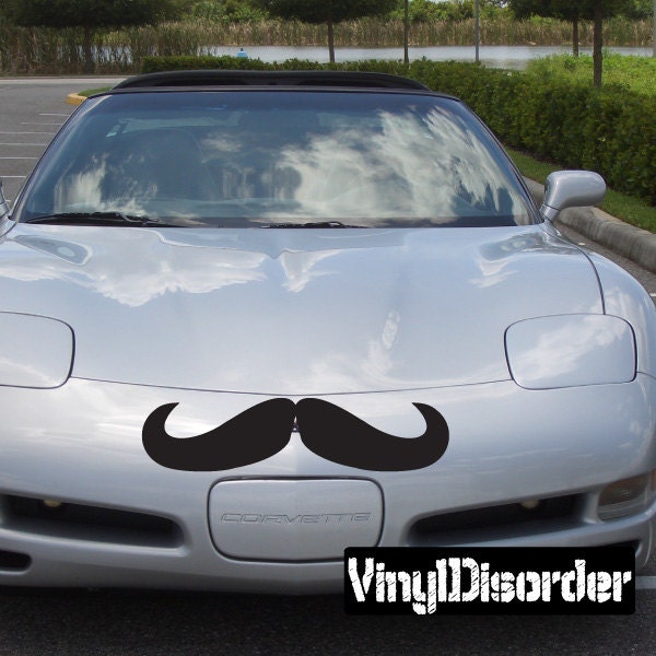 Mustache Vinyl Wall Decal Or Car Sticker by VinylDisorder on Etsy