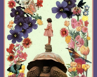 she called it freedom 8X10 collage art print by livingferal