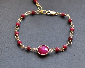Popular items for Bezel set ruby on Etsy