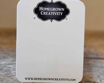 Custom Earring Cards Jewelry DIsplay Ornate Print by HomegrownGems