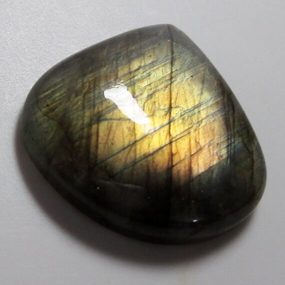 yellow labradorite gemstone cabochon no. 453
