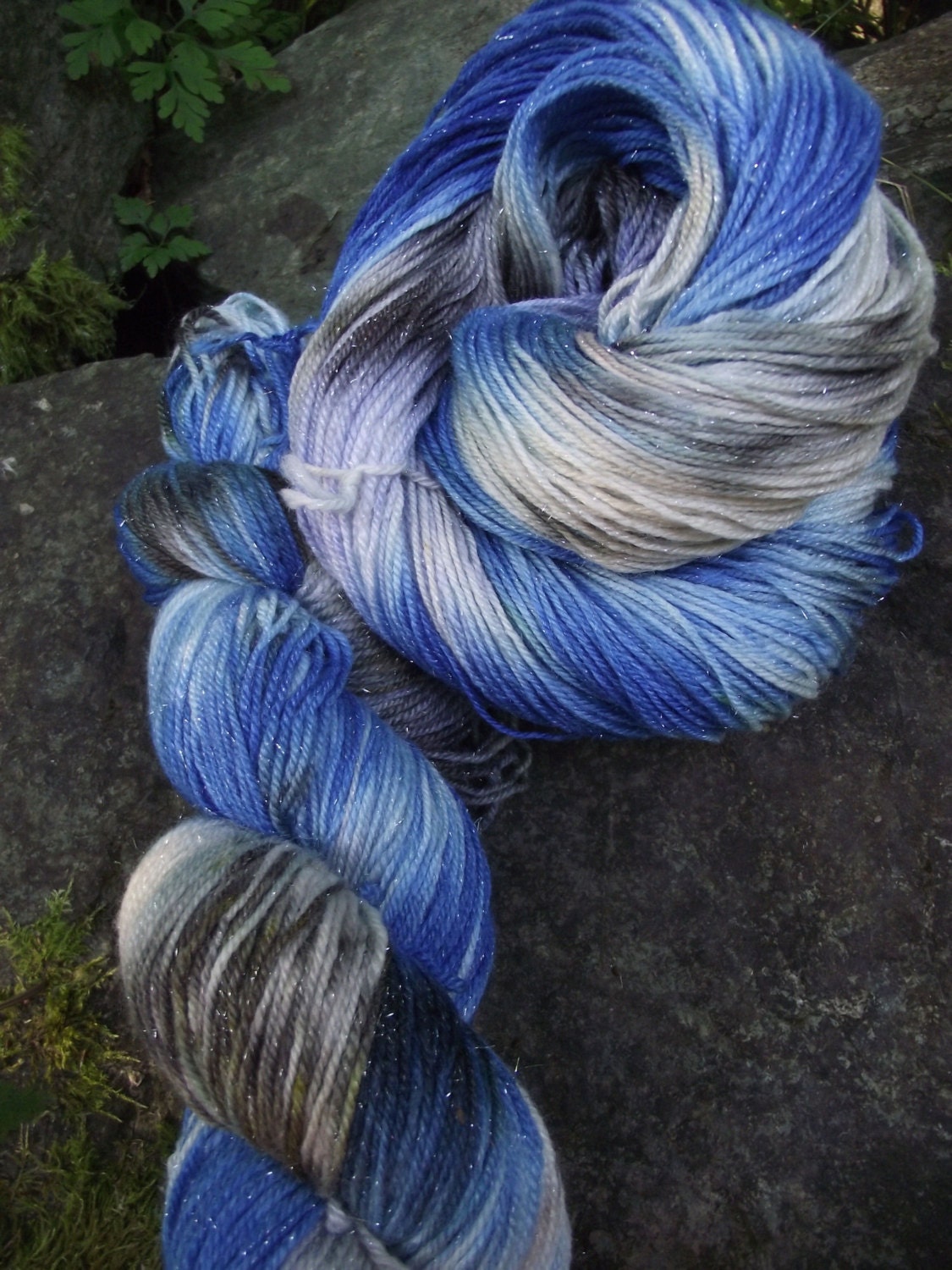 Handpainted sock yarn fingerling yarn Superwash Merino Wool