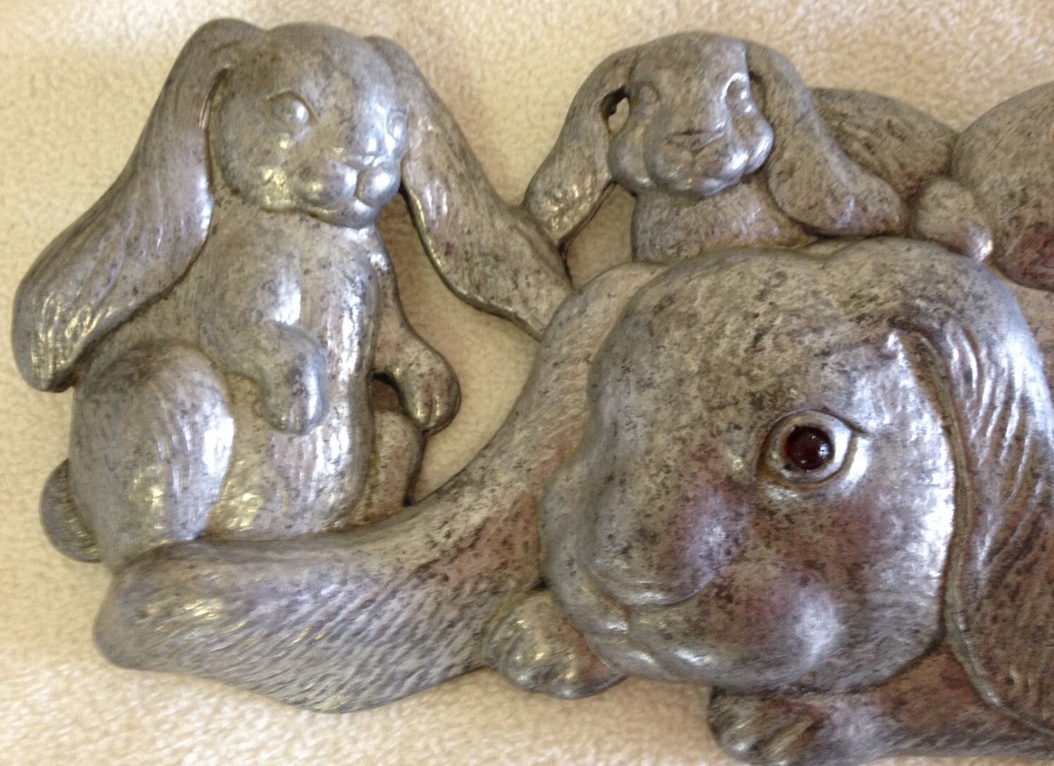 REDUCED! 1994 Arthur Cour Easter Bunny Rabbit Hare Aluminum Serving ...