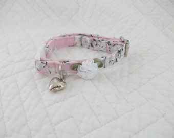 Items similar to Pink Gingham Cat Collar Bell Cat Breakaway Collar ...