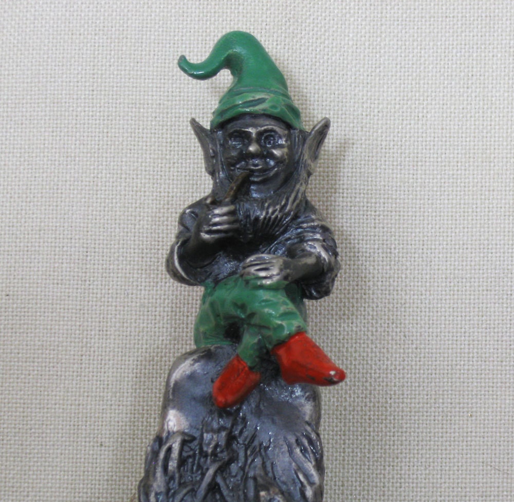 Pewter Leprechaun Figurine on Irish Connemara Marble by MrsFinder
