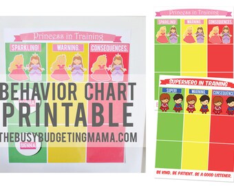 Behavior chart | Etsy