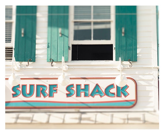 Art Photography Surf Shack Print Boardwalk by cottagelightstudio