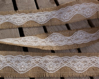 Burlap lace wedding | Etsy