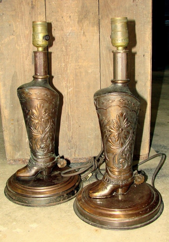 Western Boot Lamp Light