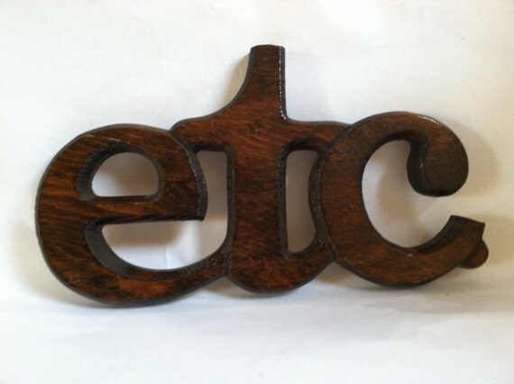 Etc Sign from Rhoda's Apartment on Mary Tyler Moore Show