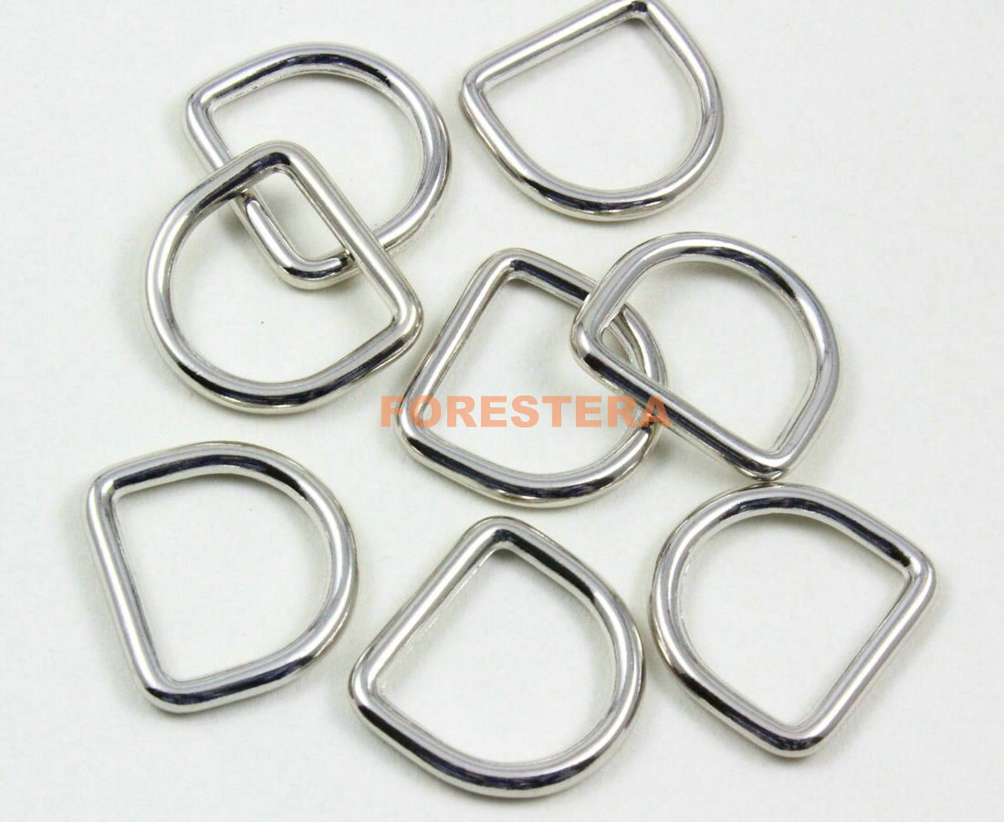 10Pcs D Ring Metal D Ring Inner Diameter 20mm G5010 by ForestEra