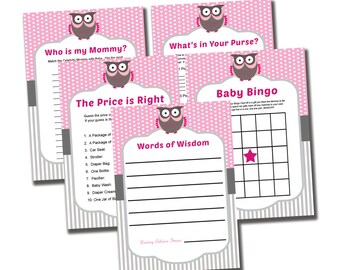 Owl bingo cards | Etsy
