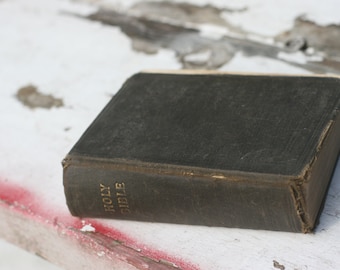 Vintage 1920s Bible, Old Bible, Holy Bible, Antique Bible, Religious ...