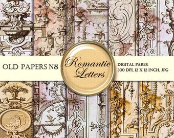 Digital paper pack digital scrapbook background by RomanticLetters