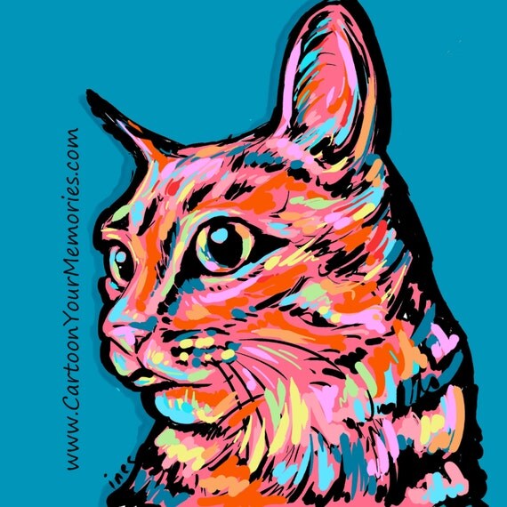 kitty cat pop art print