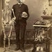 Victorian Albert Einstein Art Print 8 x 10 With Skeleton and