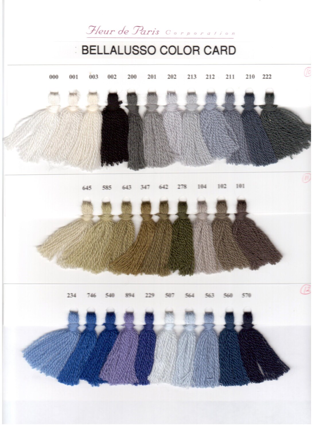 Bella Lusso Fine Merino Wool Colors 000-558 2-ply Crewel