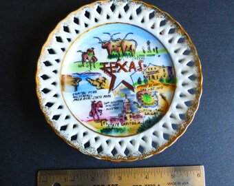 Texas souvenir plate | Etsy