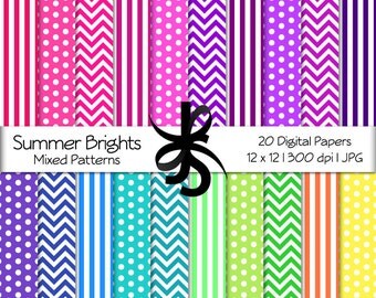 Digital Clipart & Papers-Star Spangled Set-Scrapbooking