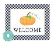 Popular items for pumpkin sign on Etsy