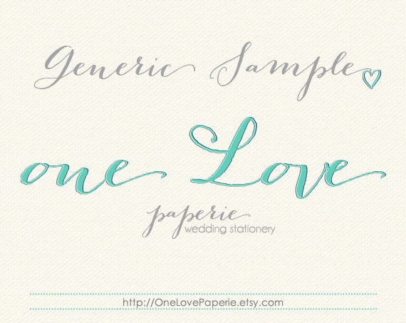 Generic Wedding Invitation Sample – OnePaperHeart – Stationary ...