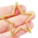 Gold Star Pendant Non Tarnish 22k Matte Gold Plated Turkish